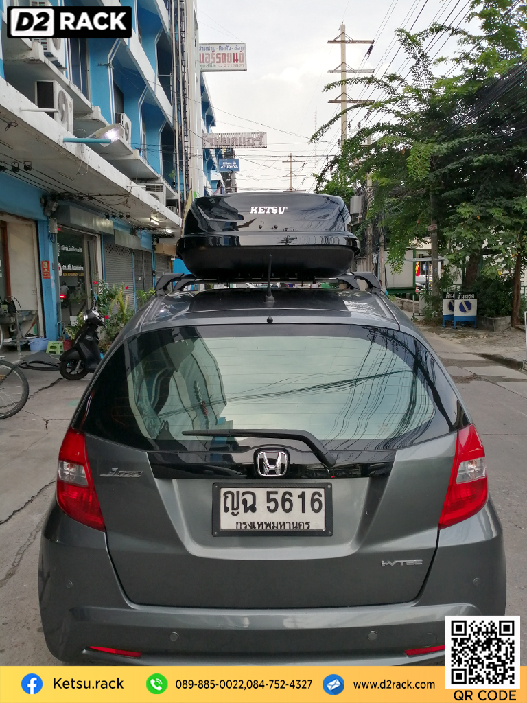 KETSU-M2-Roofbox-Honda-Jazz-NN-R-J1-1 - D2Rack ขาย ติดตั้ง แร็คหลังคา ...
