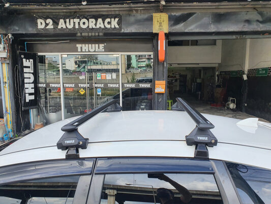 แร็คหลังคา THULE รุ่น 7105 EVO สำหรับรถ Normal Roof ชุดขาจับคานขวาง ...