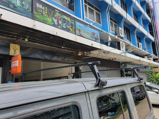 แร็คหลังคา THULE รุ่น 952 ชุดขาจับรางน้ำ สูง 20 cm + SquareBar สำหรับรถ ...